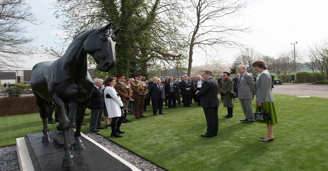 The Princess Royal's visit to life size bronze of Sefton - Household ...